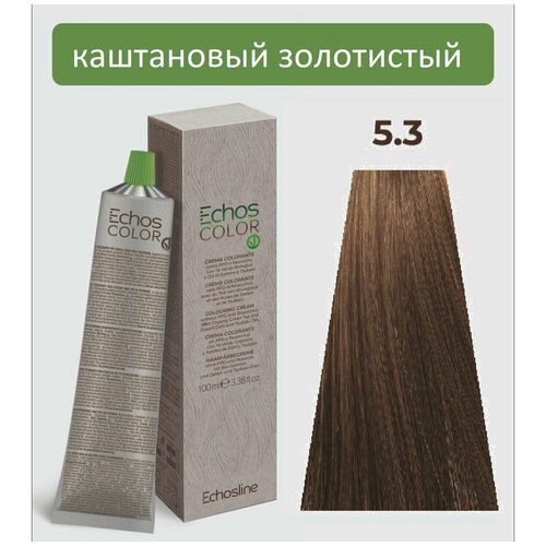 Крем-краска 5.3 Экос Лайн перманентная стойкая для волос Echos Color Vegan ECHOS LINE 100 мл