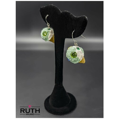 Серьги с подвесками RUTH MILANO, искусственный камень, мультиколор