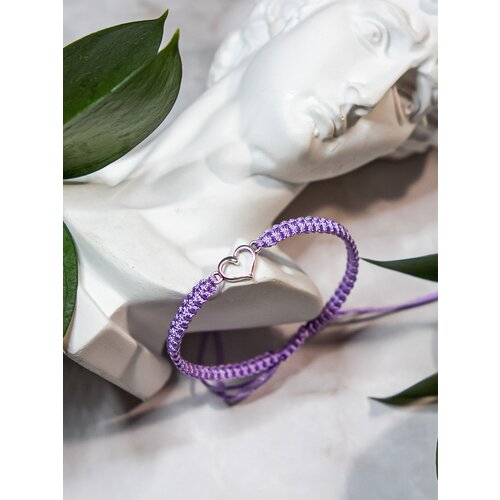 Плетеный браслет, фиолетовый