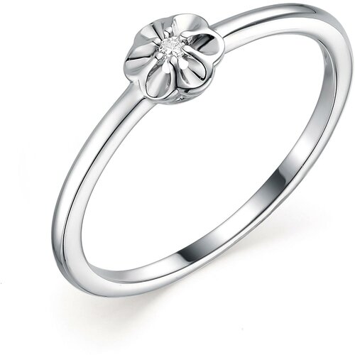 Кольцо Diamant online, серебро, 925 проба, бриллиант, размер 16