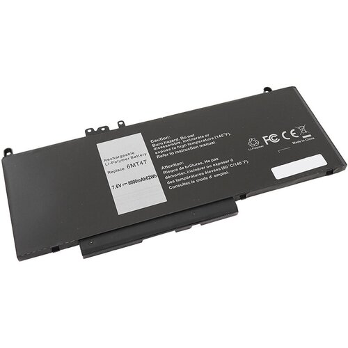 Аккумулятор OEM (совместимый с 6MT4T) для ноутбука Dell Latitude E5470, E5570 7.6V 8000mAh черный