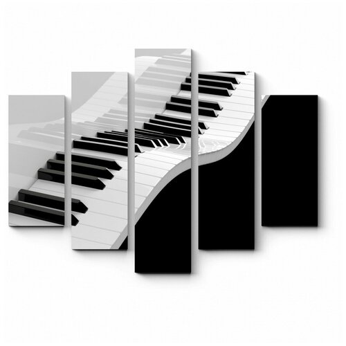 Модульная картина Черно-белая симфония 75x60