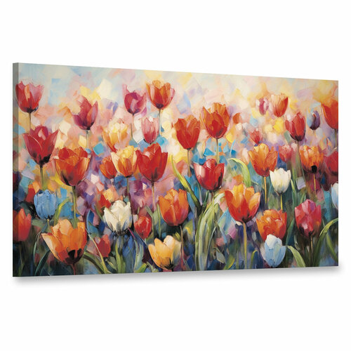 Интерьерная картина 100х60 "Тюльпановая страсть"