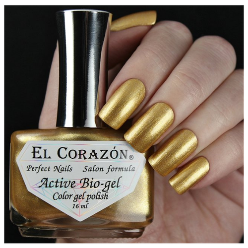 EL Corazon лак для ногтей French jacquard, 16 мл, золотой