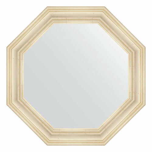 Зеркало настенное Octagon EVOFORM в багетной раме травленое серебро, 79,2х79,2 см, для гостиной, прихожей, спальни и ванной комнаты, BY 3822