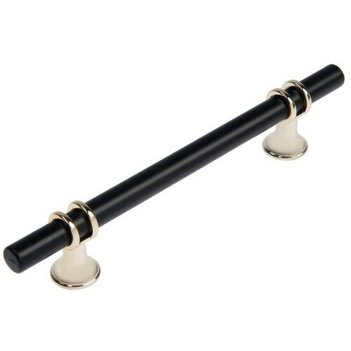 CAPPIO Ручка скоба CAPPIO, м/о 128 мм, d=12 mm, пластик, цвет золото/черный