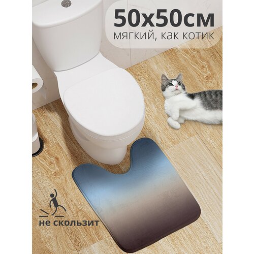 Коврик для туалета с вырезом противоскользящий JoyArty JoyArty "Пустыня красок" 50x50 см