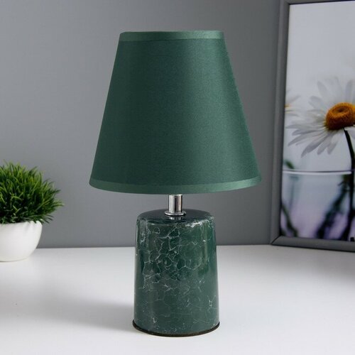 RISALUX Лампа настольная "Зеленый мрамор" Е14 1х40Вт зеленый 15х15х27 см