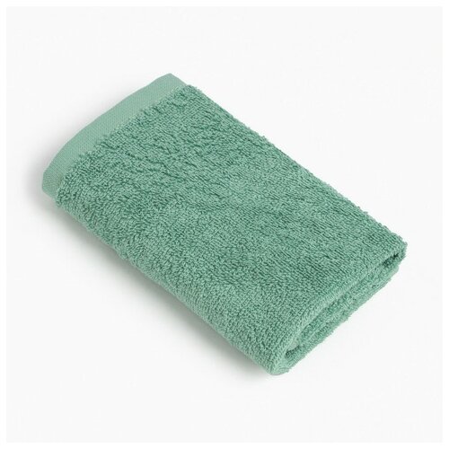 Полотенце махровое Этель 30х30 см, цвет темно-зеленый,100% хлопок, 340 г/м2