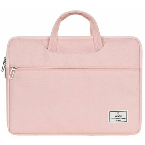 Сумка для ноутбука WiWU ViVi Laptop Handbag для Macbook 14 дюймов, водонепроницаемая - Розовая