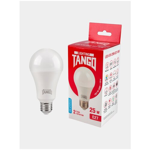 Лампочка светодиодная 5 шт 25W E27 A70 6500K 220V (TANGO LED А70-25W-E27-WW) TANGO