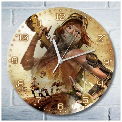 Настенные декоративные часы УФ с ярким рисунком, диаметр 28см игры Recore (рекор, джул адамс, PS, Xbox, PC, Switch) 4987