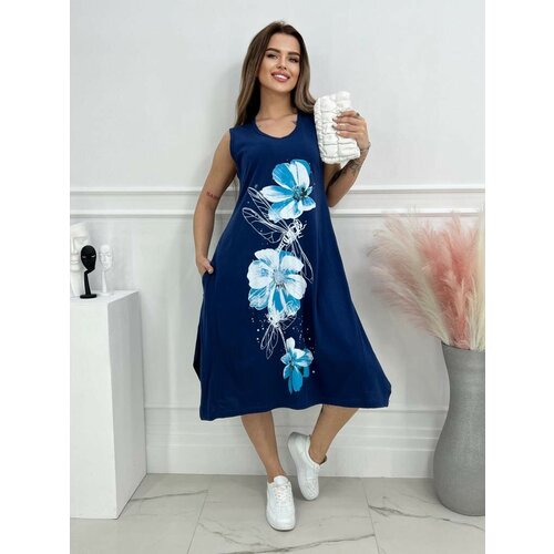  платье Территория СтрекоZZ, размер 52, синий