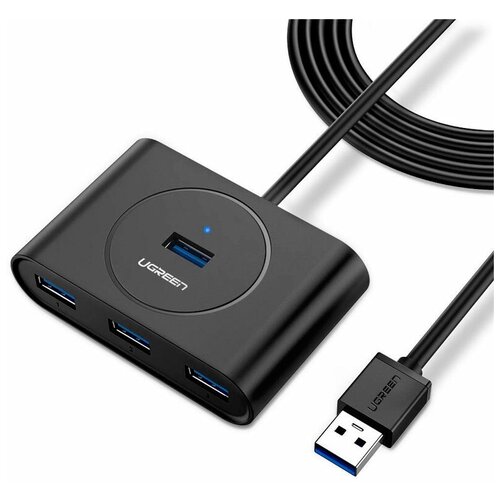 USB-Хаб Ugreen CR113 (20291) USB 3.0 - 4xUSB 3.0 Hub (1 метр) чёрный