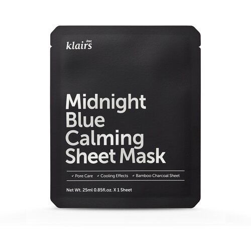 Dear, Klairs Успокаивающая тканевая маска Midnight Blue 25 мл