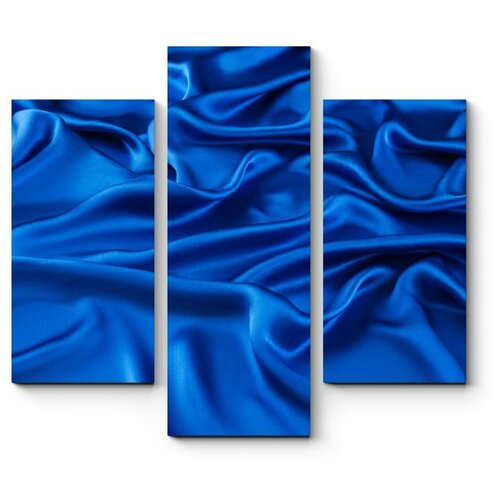 Модульная картина Синий шелк 130x117