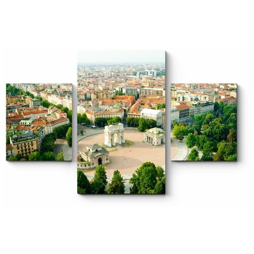 Модульная картина Панорама летнего Милана 120x78