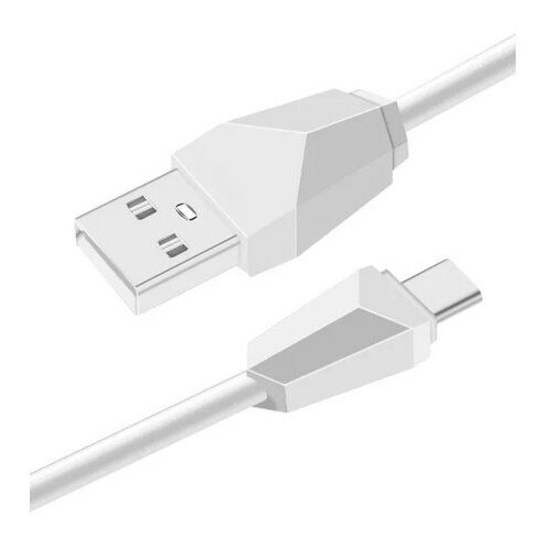 Кабель Exployd EX-K-1298, Type-C - USB, 2.4 А, 1 м, силиконовая оплетка, белый