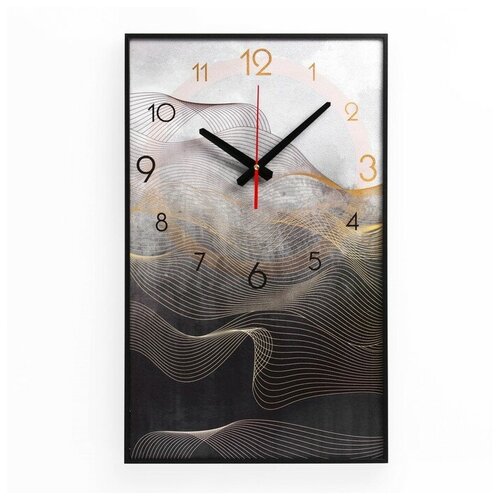 Часы настенные, серия: Интерьер, "Мрамор", плавный ход, 57 х 35 см