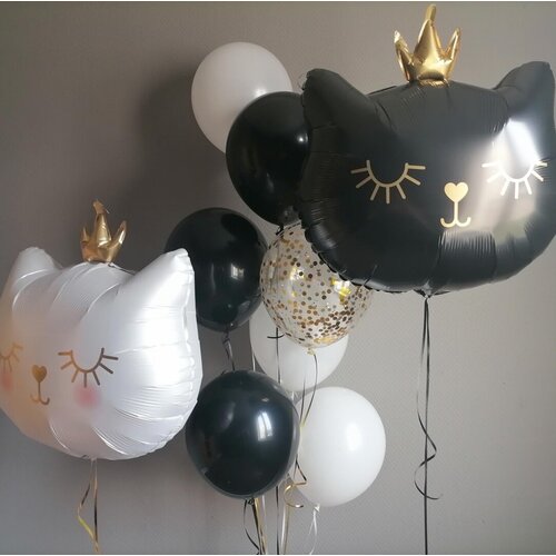 Набор воздушных шаров с гелием Котики