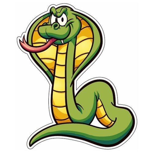 Наклейка декоративная Змея 12x15 см