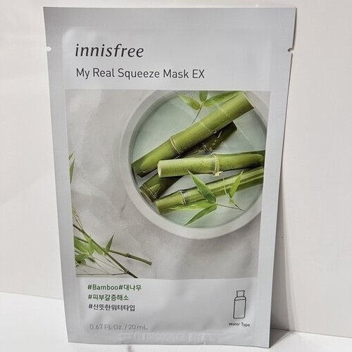 Innisfree Освежающая, увлажняющая маска Real Squeeze Mask EX (Bamboo)