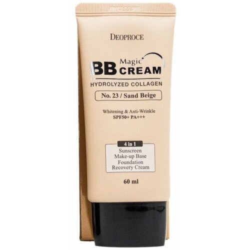 Антивозрастной солнцезащитный ББ крем с коллагеном DEOPROCE MAGIC BB CREAM #23 SPF50+ PA+++ 60мл