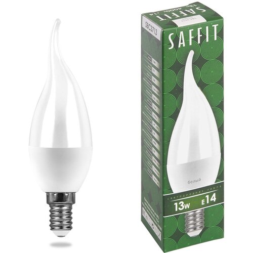 Лампа светодиодная SBC3713 Свеча на ветру E14 13W 4000K, SAFFIT 55165 (1 шт.)