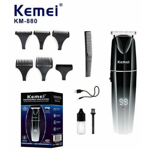 Мощная Беспроводная Машинка для стрижки волос для мужчин, триммер для бороды, аккумуляторная для Kemei KM-880