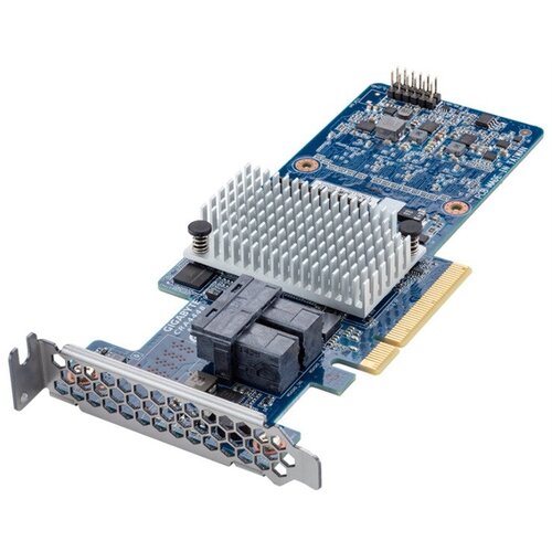 Gigabyte RAID Controller PCIe 3.0 x8, SAS/SATA 12G, RAID 0,1,5,6,10,50,60, Cache 2Gb, SAS3108, 8 ports (2*int SFF8643), Up to 32 x physical devices vi