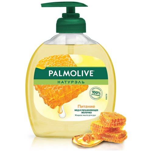 Palmolive Мыло жидкое Натурэль Питание Мед и увлажняющее молочко мед, 300 мл, 336 г