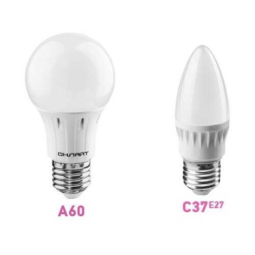 Лампа светодиодная 61 150 OLL-A60-15-230-4K-E27 грушевидная 15Вт онлайт 61150 (4шт. в упак.)