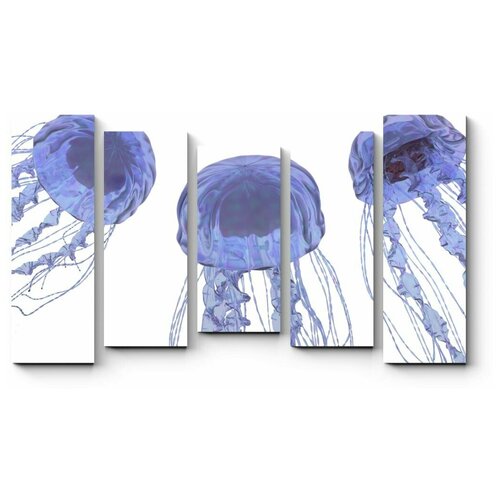 Модульная картина Пара голубоватых медуз190x114