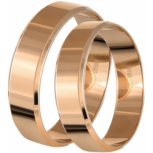 Кольцо обручальное Diamant online, золото, 585 проба, размер 16.5