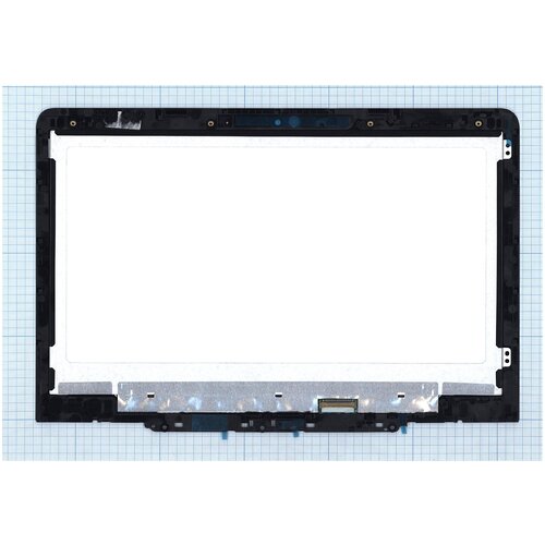Экран в сборе (матрица + тачскрин) для Lenovo Yoga N23 черный c рамкой / 1366x768 (HD)