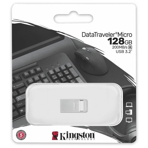 USB Flash Drive 128Gb-Kingston DataTraveler Micro G2 DTMC3G2/128GB