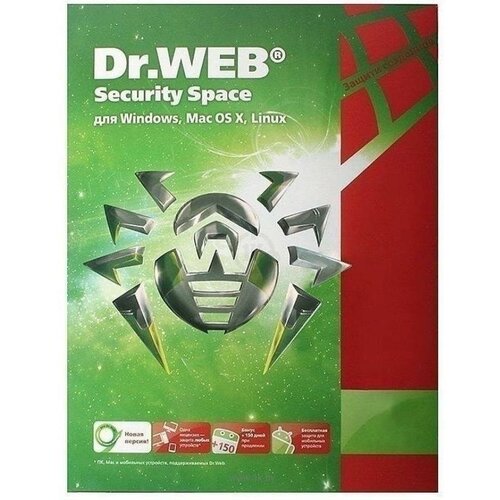 Dr.Web Security Space, КЗ, на 24 мес, 2 лиц, право на использование