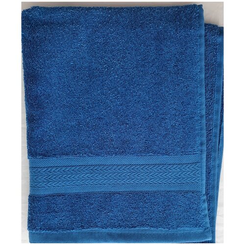 Полотенце Махровое Утро синий 50х90 Плотность 400 г/м2/полотенце для лица/спортивное полотенце/полотенце туристическое/полотенце с рисунком/