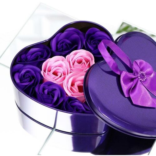Secret Beauty Мыльные розочки, фиолетовые и розовые, набор 11 шт.