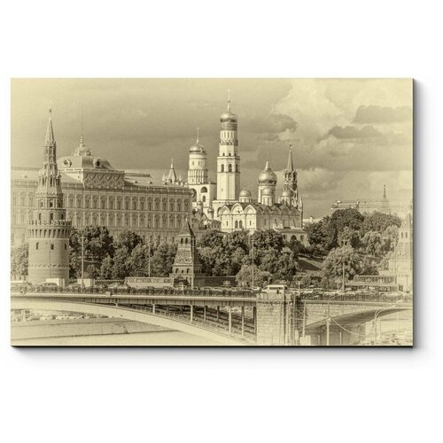 Модульная картина Черно-белая Москва 140x93