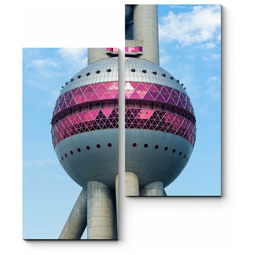 Модульная картина Китайская современная башня50x63