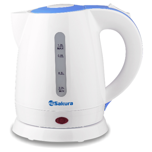 Чайник электрический Sakura SA-2342BL белый/голубой 1л