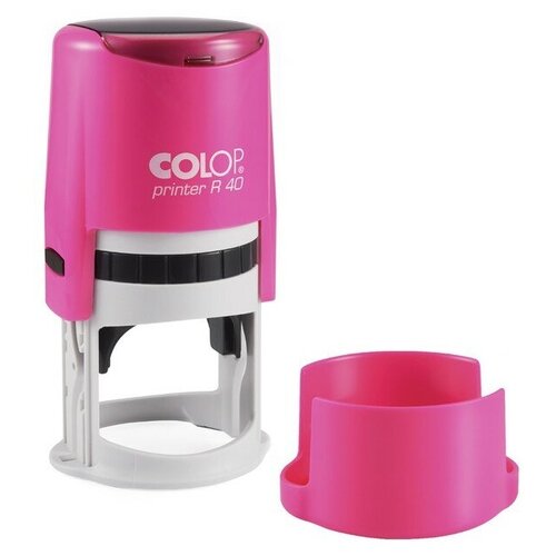 Оснастка для печати круглая Colop Printer R40 40 мм с крышкой неон розовый