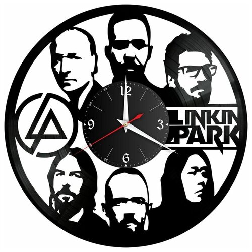 Часы из винила Redlaser "группа Linkin Park, Линкин Парк, Честер Беннингтон, Майк Шинода, Феникс Фаррелл," VW-10113