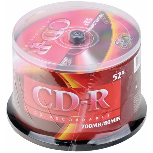 Диски CD-R VS 700 Mb 52x Cake Box (упаковка на шпиле), комплект 50 шт, VSCDRCB5001 В наборе: 1компл.