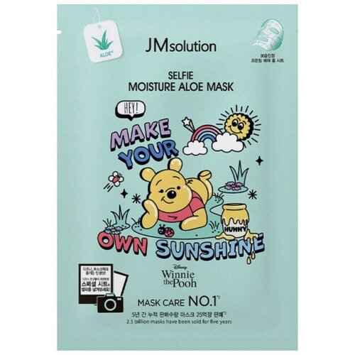 JMSolution Маска тканевая смягчающая с экстрактом алоэ / Disney Collection Selfie Moisture Aloe Mask, 30 мл