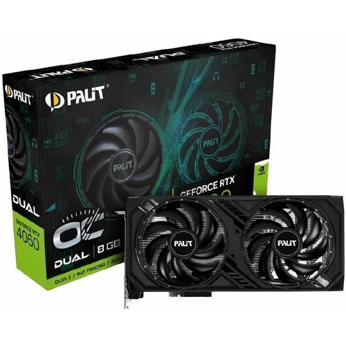 Видеокарта Palit RTX4060 DUAL OC 8GB GDDR6 128-bit DPx3 HDMI RTL