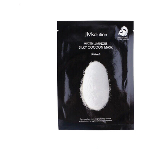 JMsolution Маска для лица с протеинами шелка - Water luminous silky cocoon mask black, 30мл