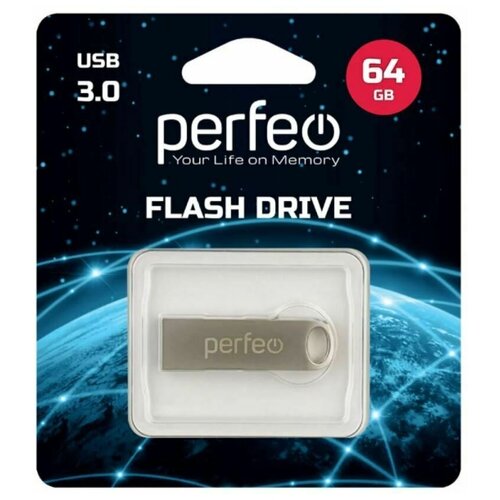 USB Флеш-накопитель USB накопитель Perfeo 3.0 64GB M08 Metal Series