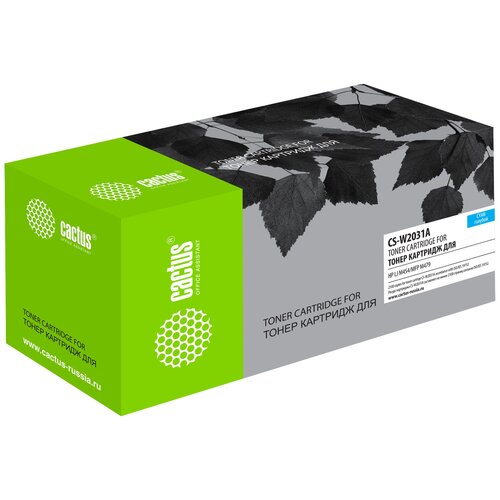 Картридж cactus CS-W2031A для HP LJ M454/MFP M479, HP 415A (W2031A), 2100 стр, голубой